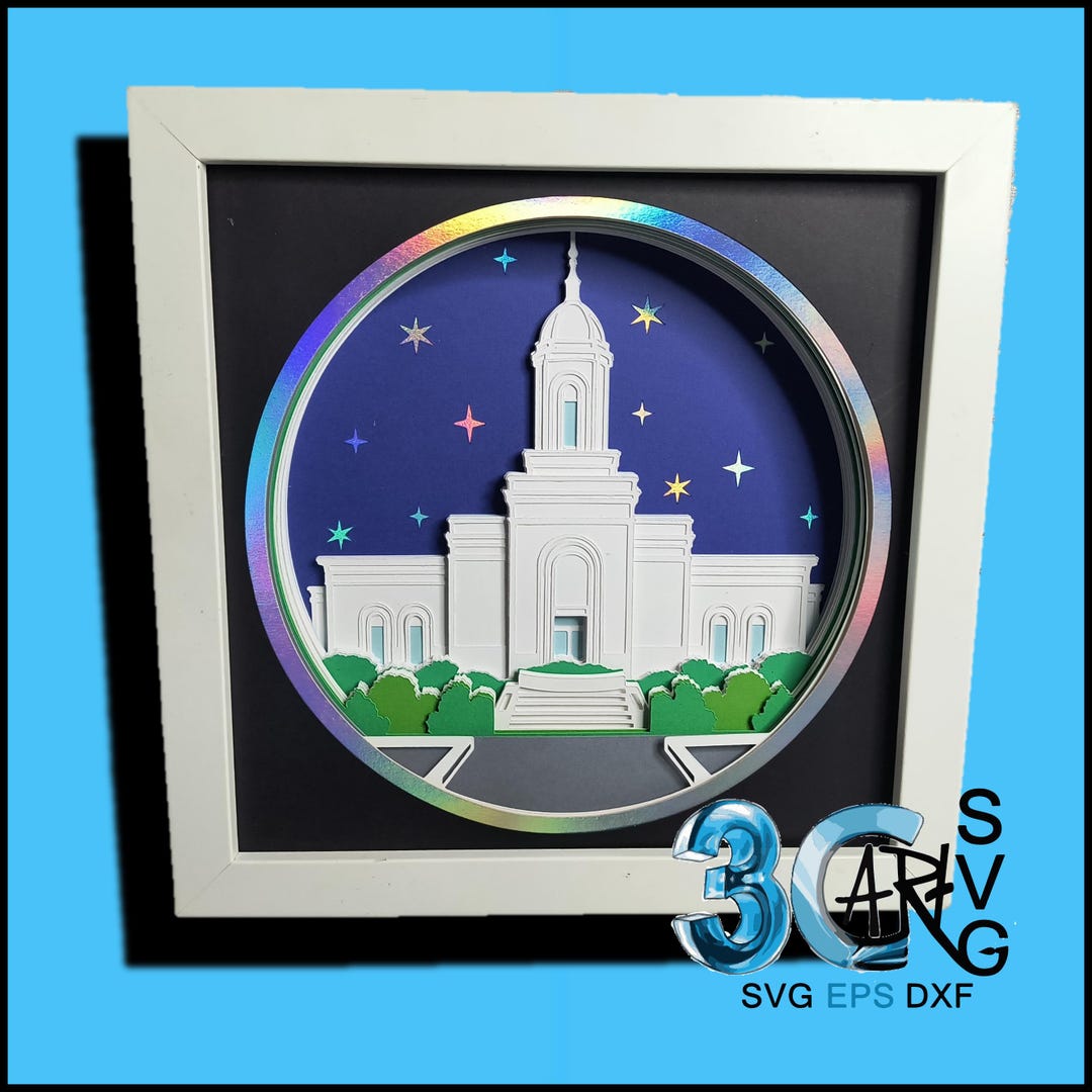 Praia Cabo Verde LDS Temple 3D Shadow Box - Etsy