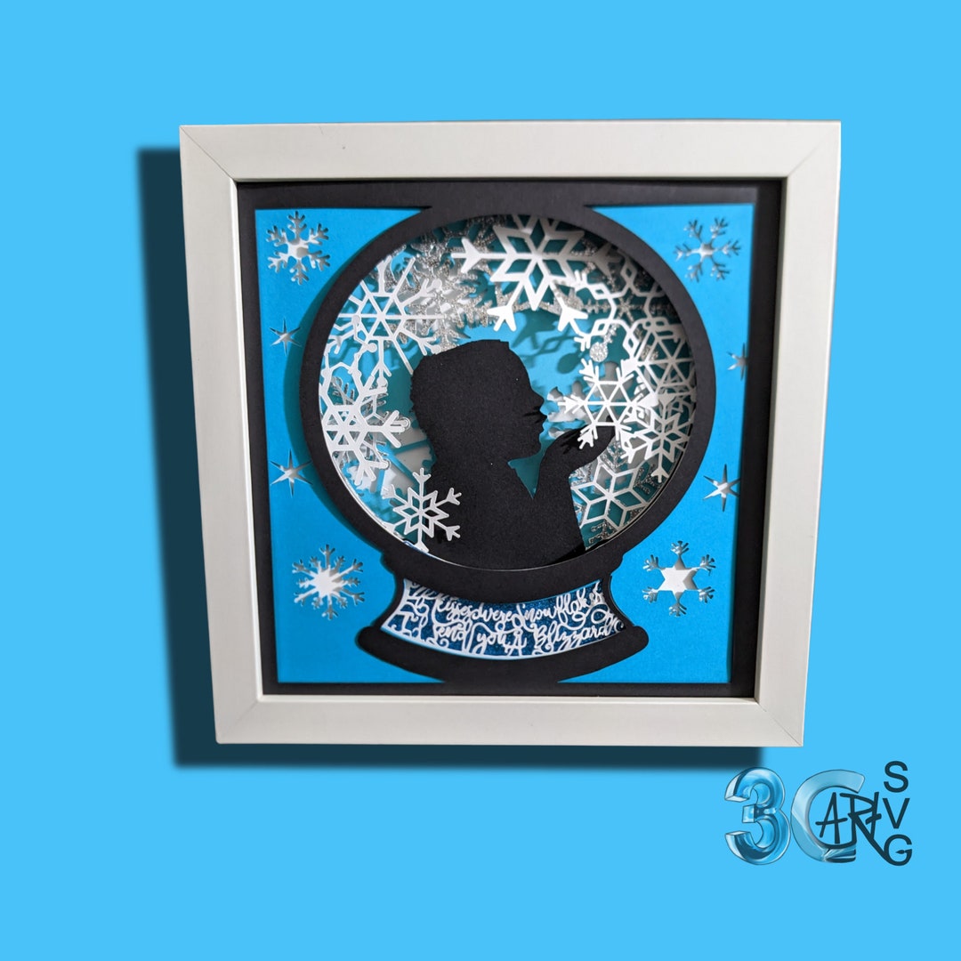Snowflake Kisses 3D Shadow Box - Etsy