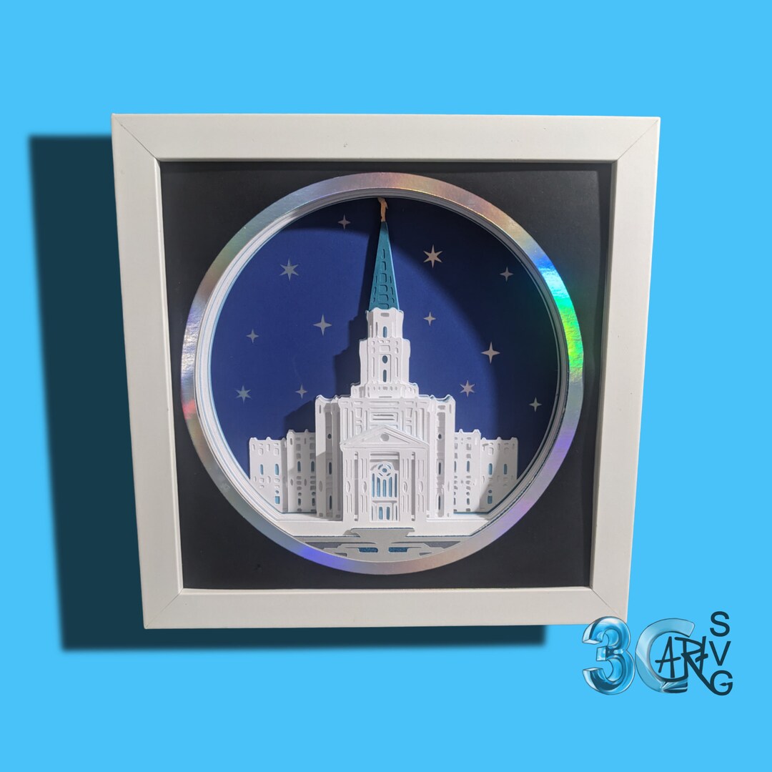 Houston Texas LDS Temple 3D Shadow Box - Etsy