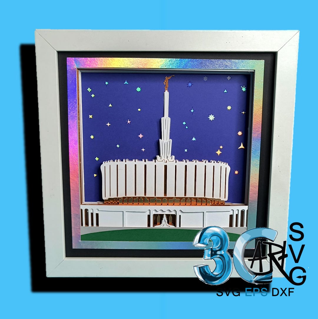 Original Ogden Utah LDS Temple 3D Shadow Box - Etsy