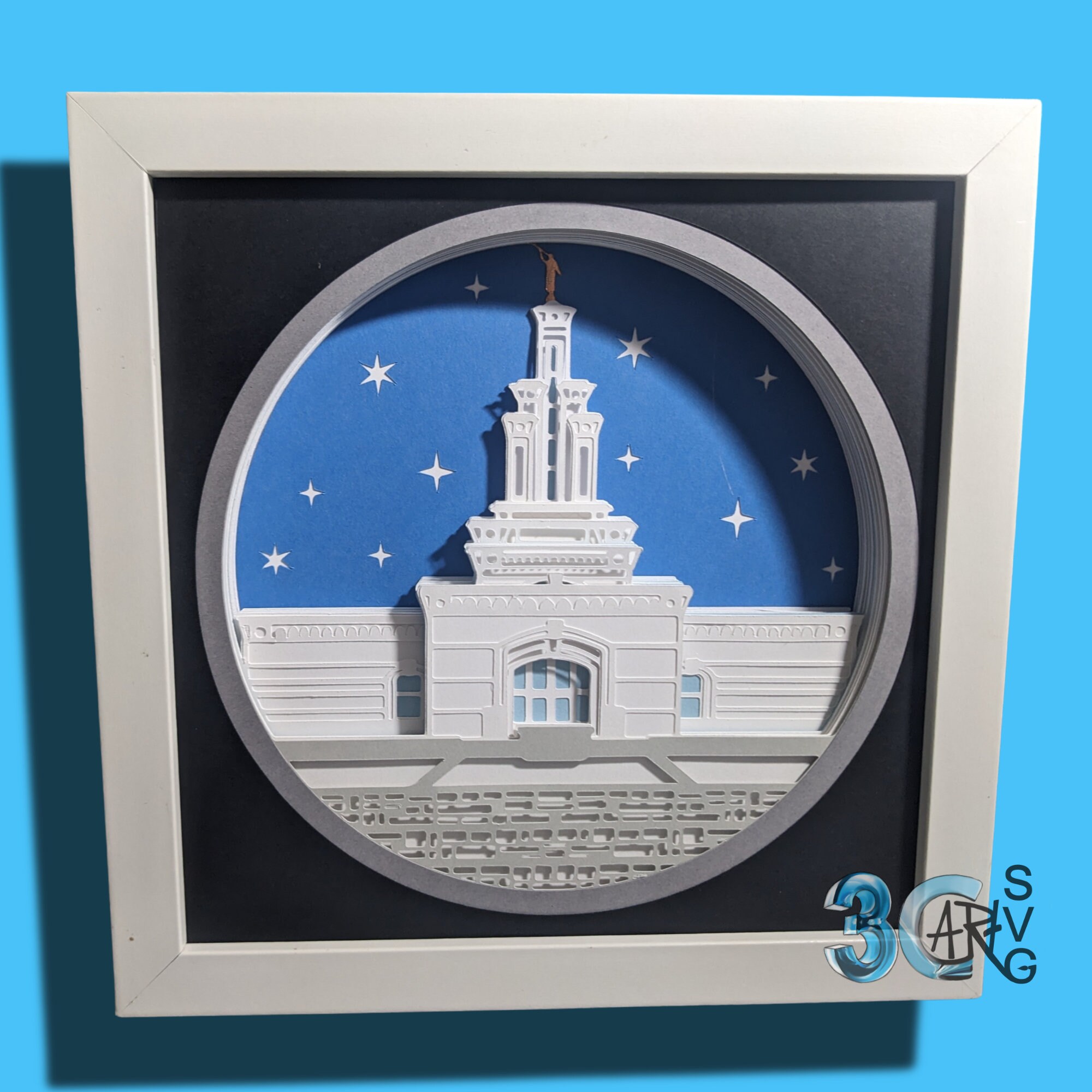 Colombia River Washington LDS 3D Temple Shadow Box - Etsy