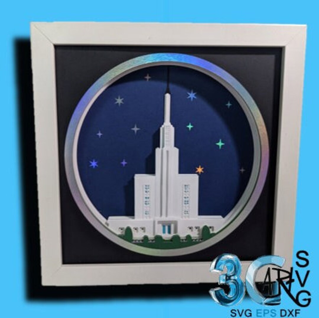 Hamilton New Zealand LDS Temple 3D Shadow Box - Etsy