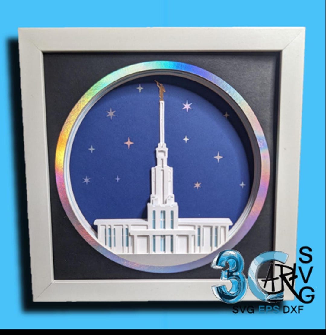 Santiago Chile LDS Temple 3D Shadow Box - Etsy