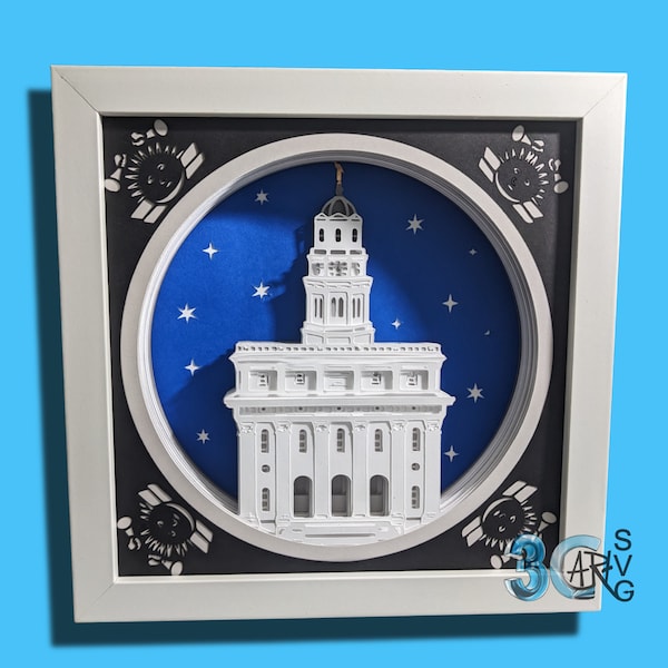 Lds Temple Shadow Box - Etsy