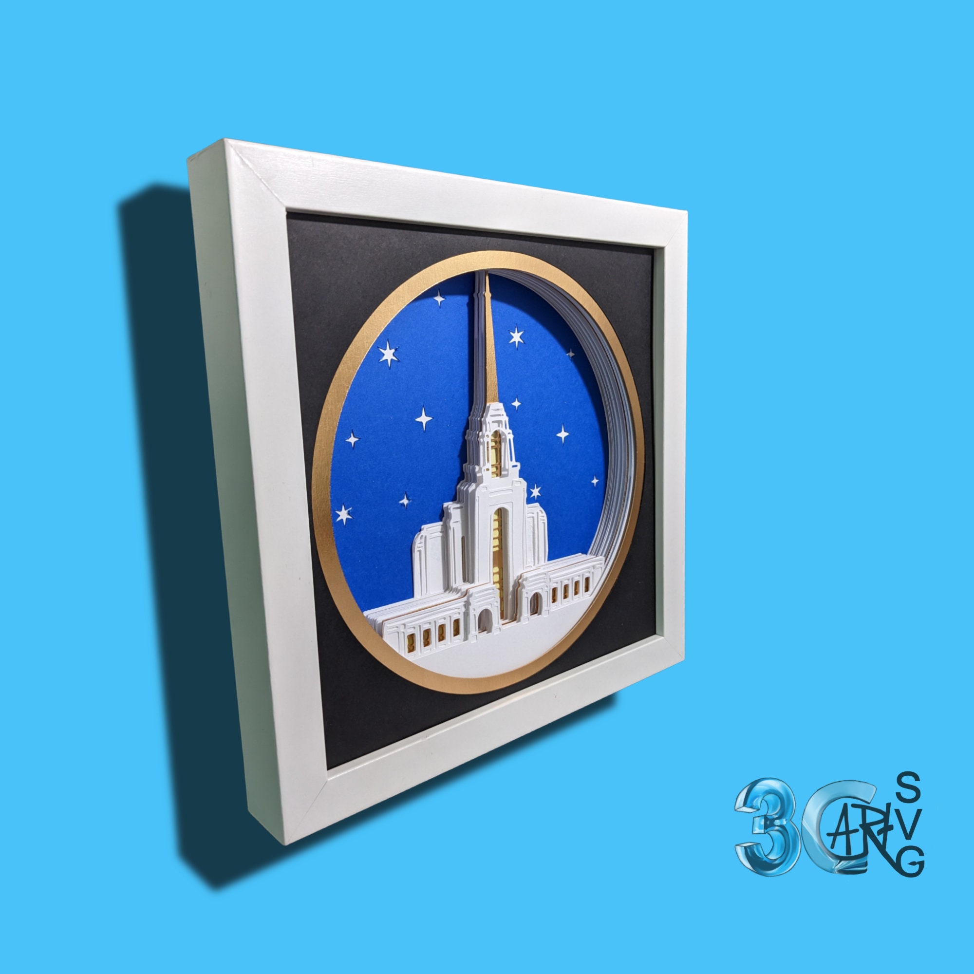 Syracuse Utah LDS Temple 3D Shadow Box - Etsy
