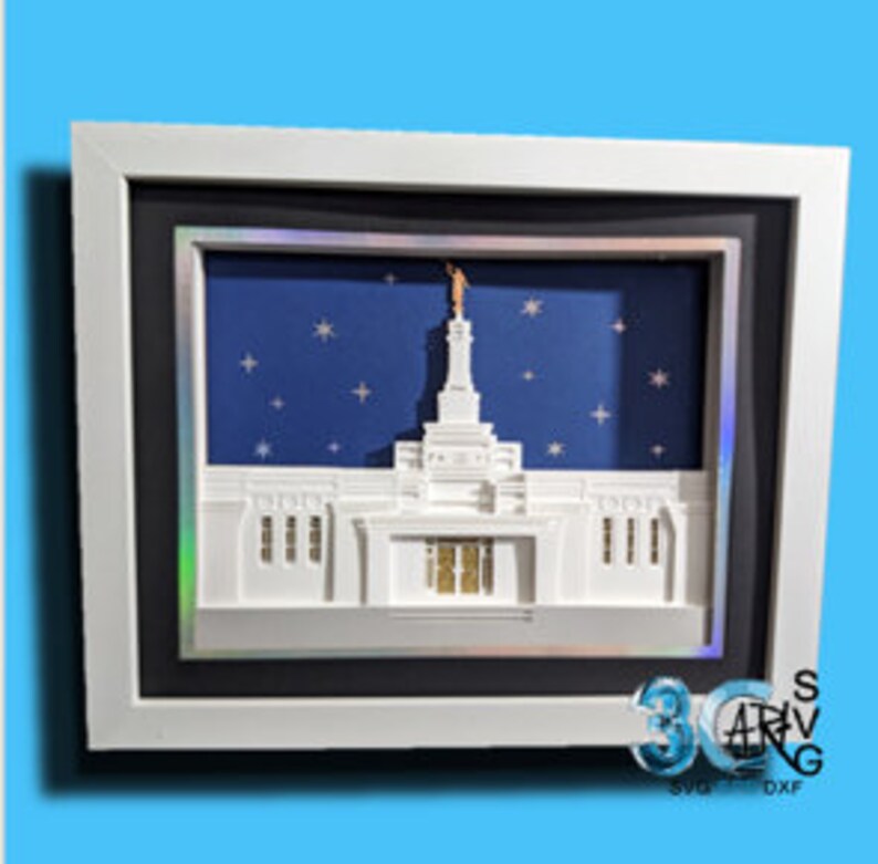 Birmingham Alabama LDS Temple 3D Shadow Box - Etsy