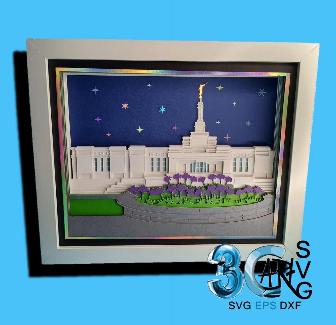 Reno Nevada LDS Temple 3D Shadow Box - Etsy
