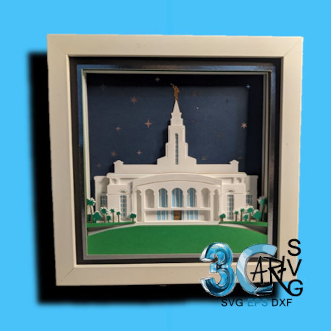 Recife Brazil LDS Temple 3D Shadow Box Mandala Bundle - Etsy