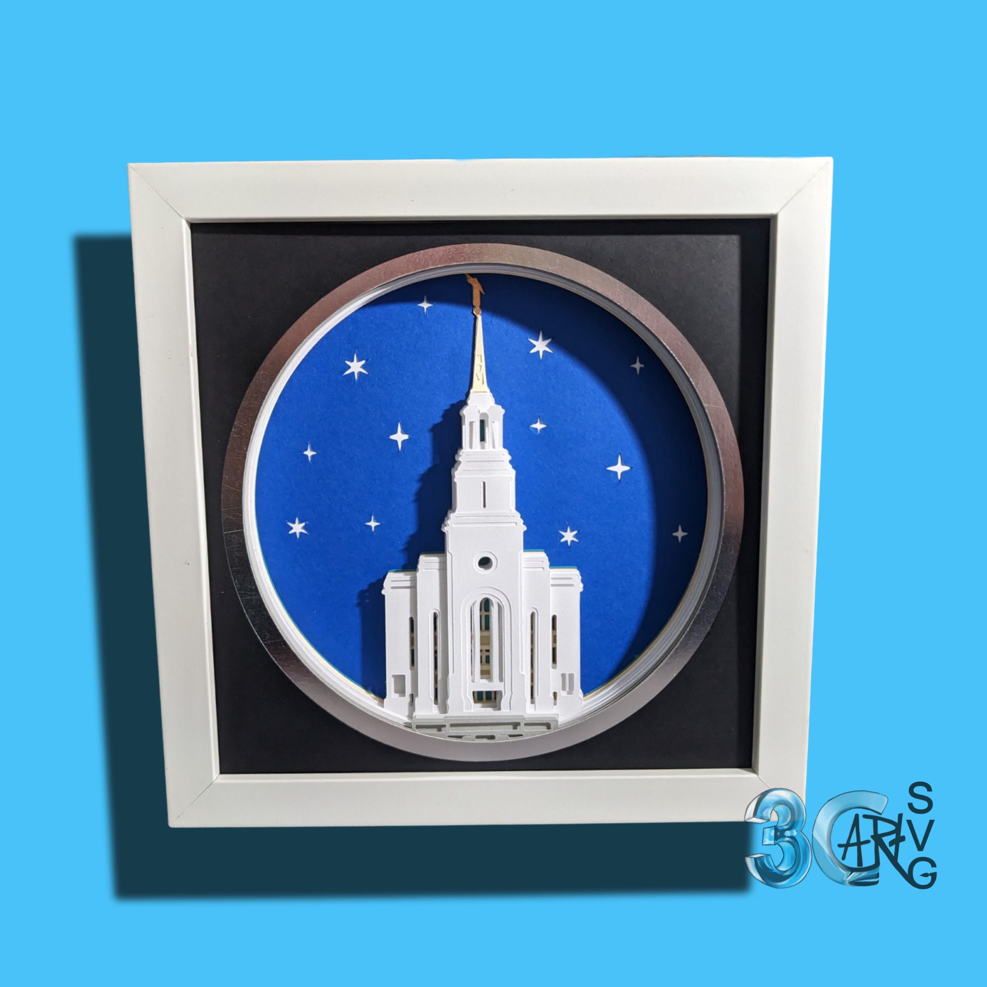Layton Utah LDS Temple Front View 3D Shadow Box - Etsy
