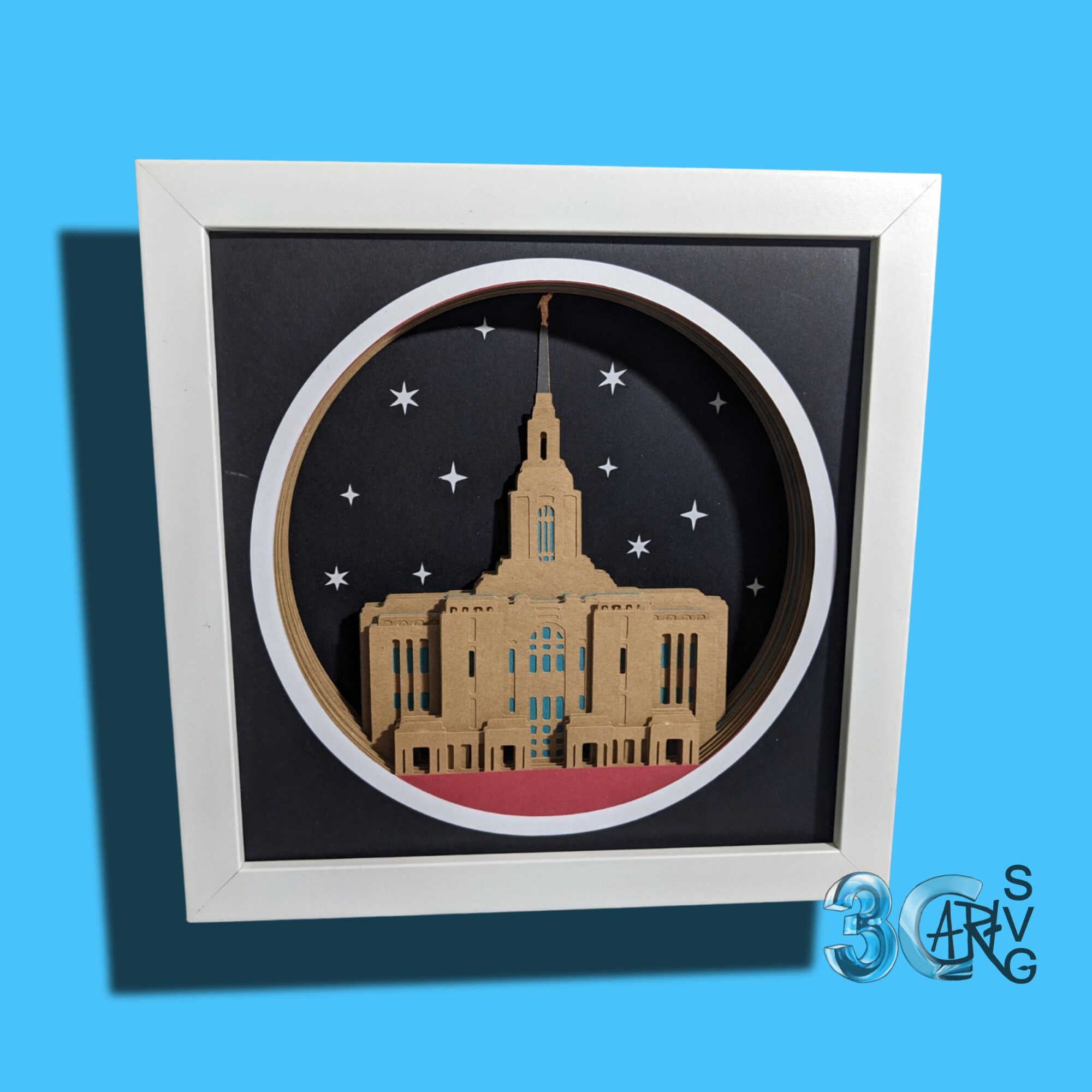 Red Cliffs LDS Temple St. George Utah 3D Shadow Box - Etsy