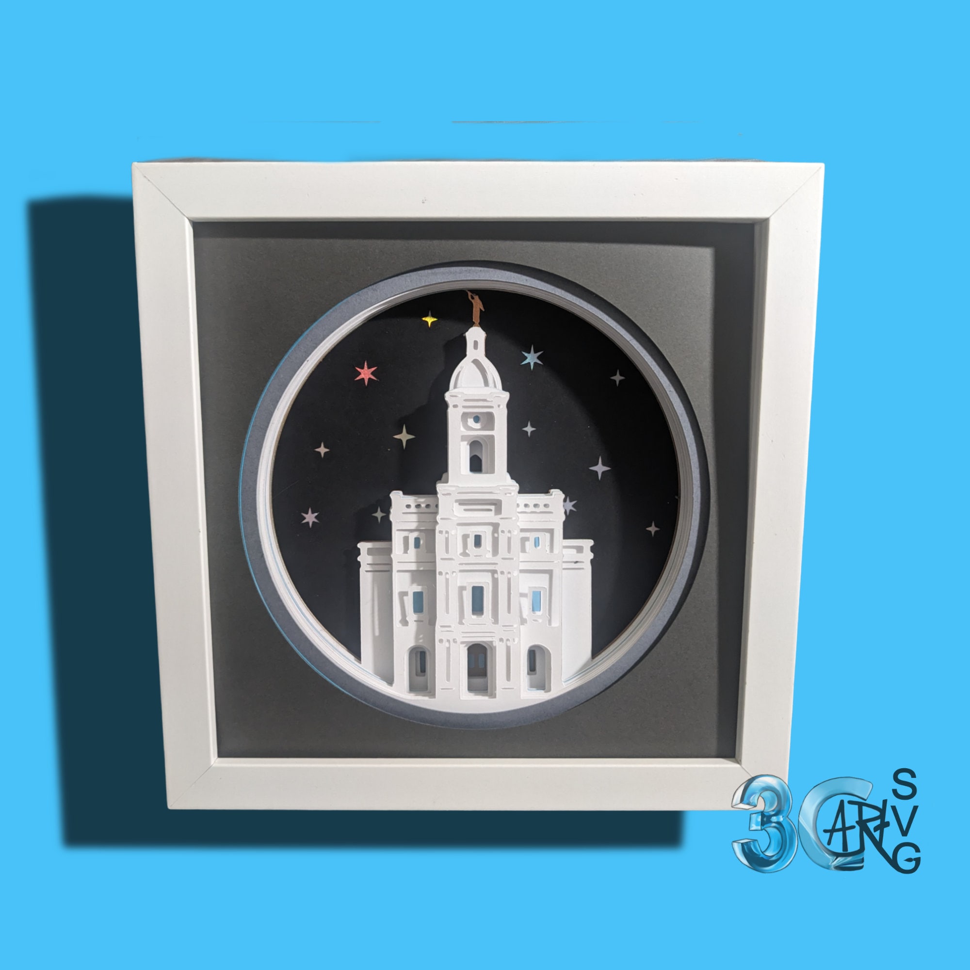 Barranquilla Colombia LDS Temple 3D Shadow Box - Etsy