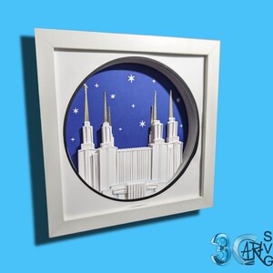 Washington DC Temple 3D Shadow Box - Etsy