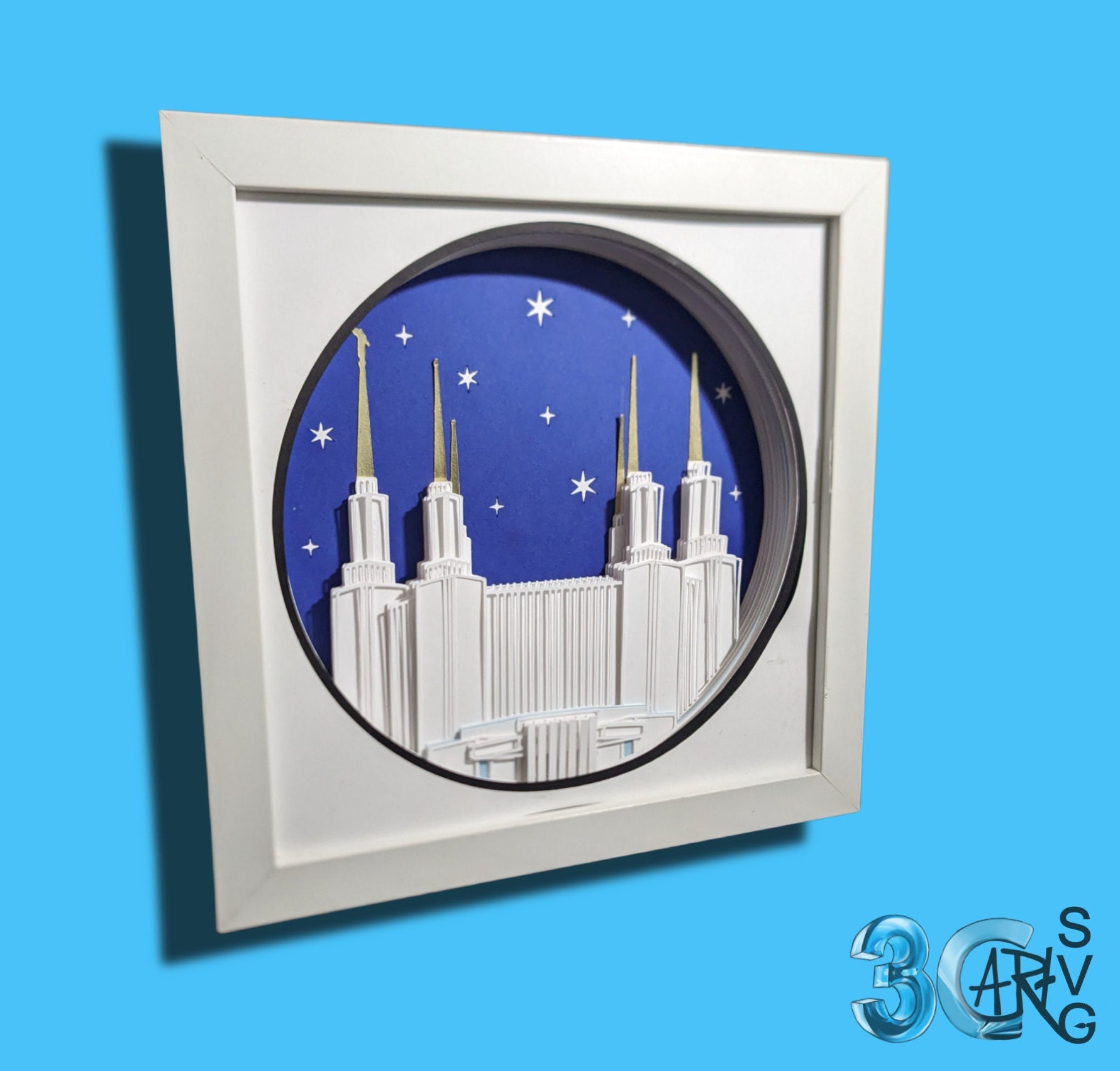Washington DC Temple 3D Shadow Box - Etsy