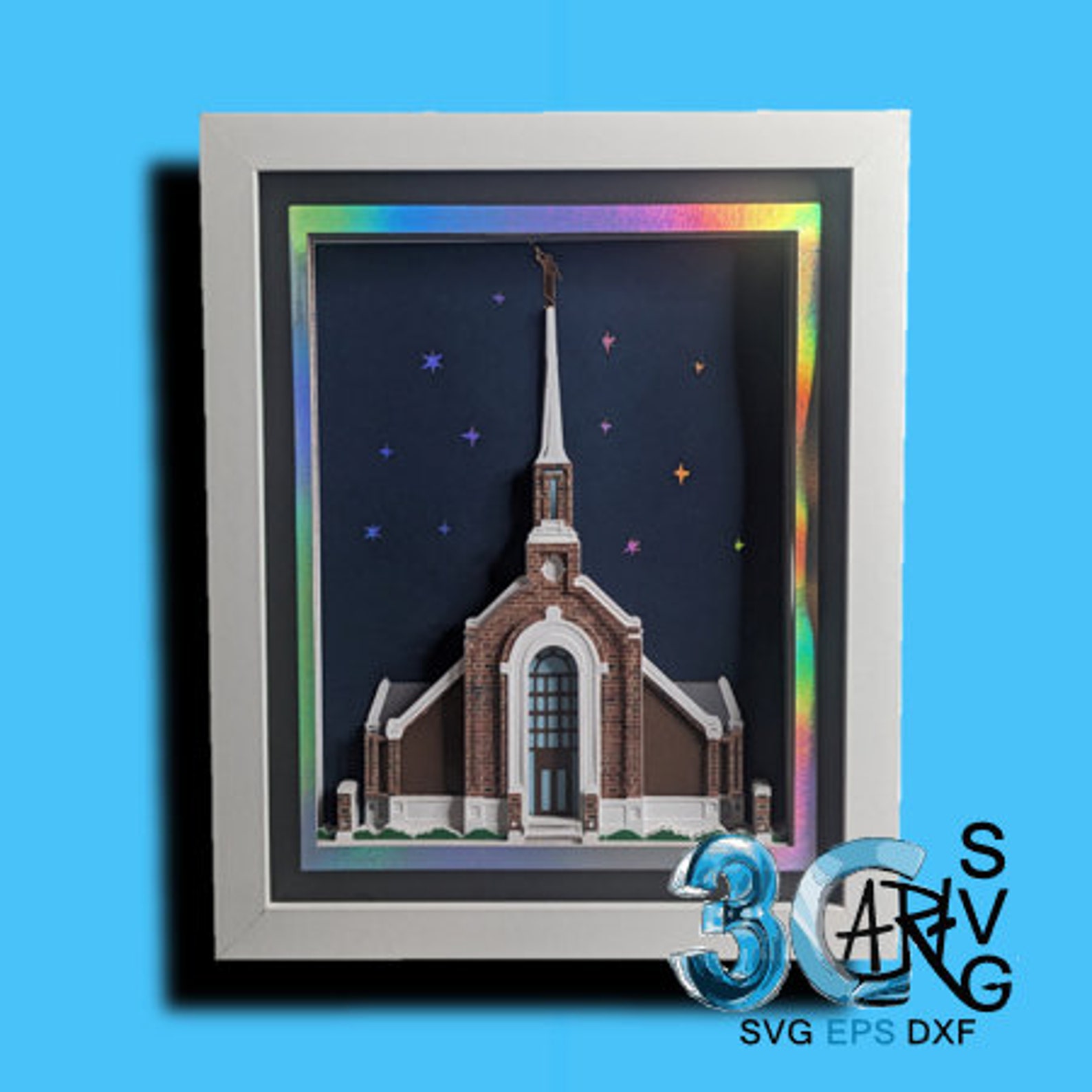 Winnipeg Manitoba Canada LDS Temple 3D Shadow Box - Etsy