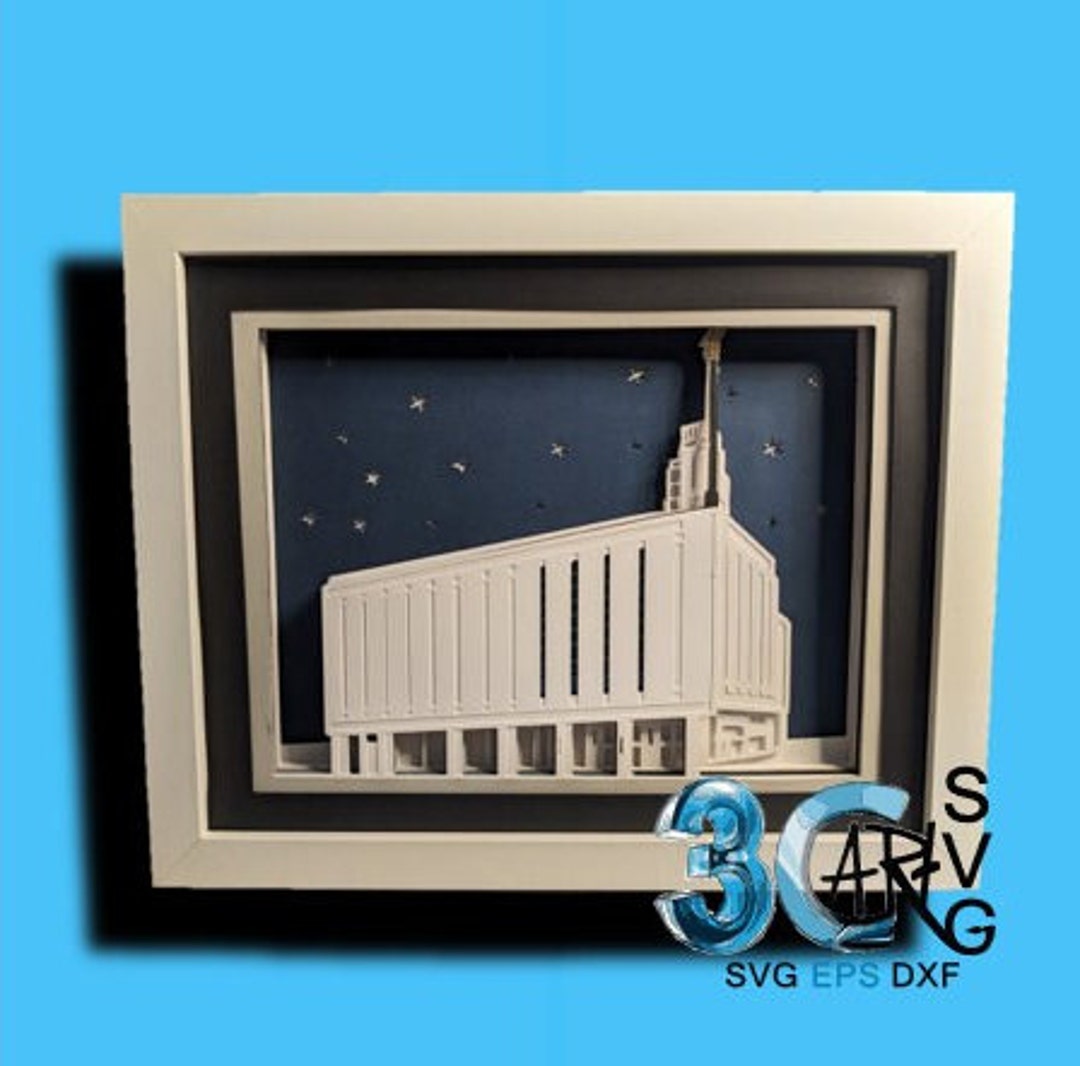 Manhattan New York LDS Temple 3D Shadow Box - Etsy