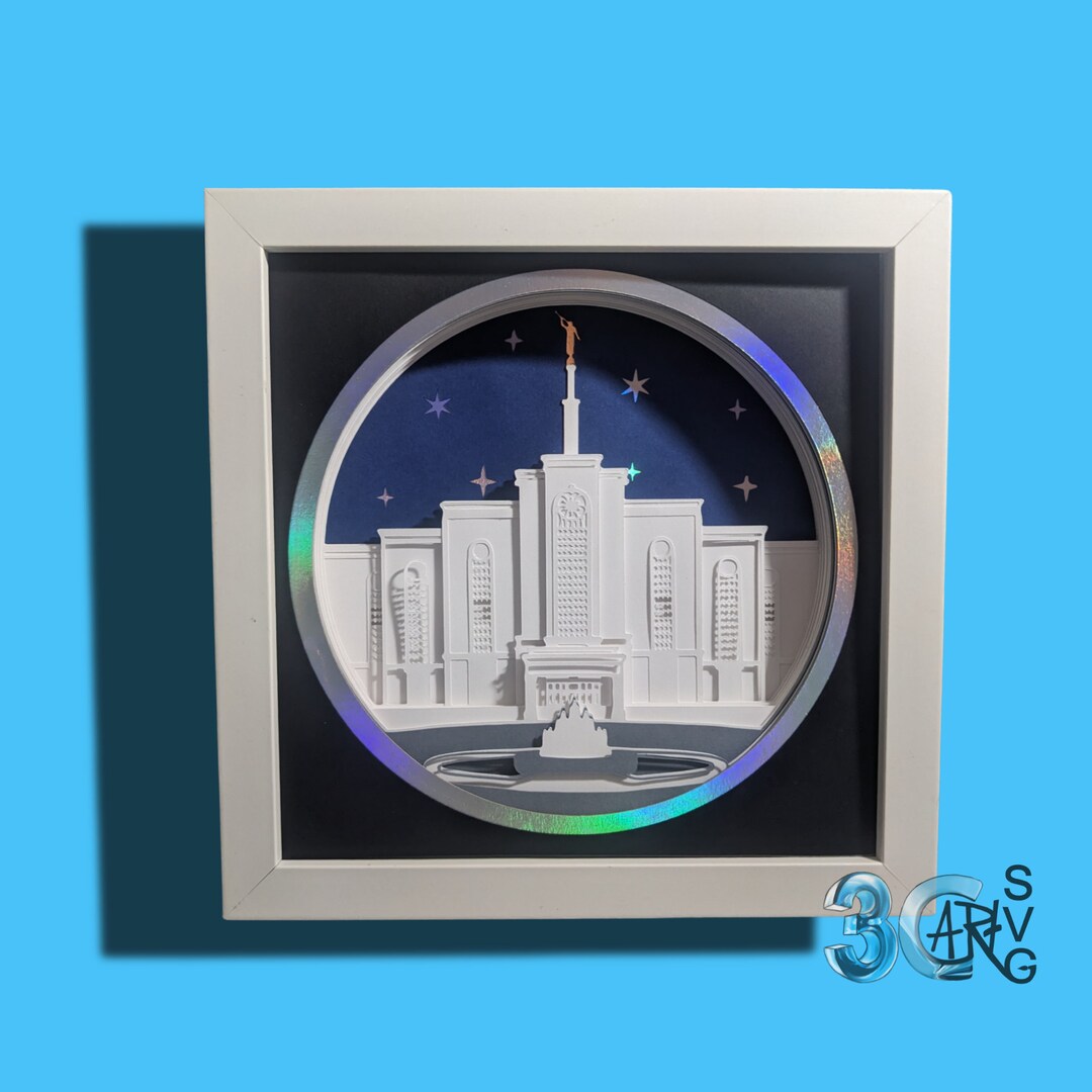 Albuquerque New Mexico LDS Temple 3D Shadow Box - Etsy