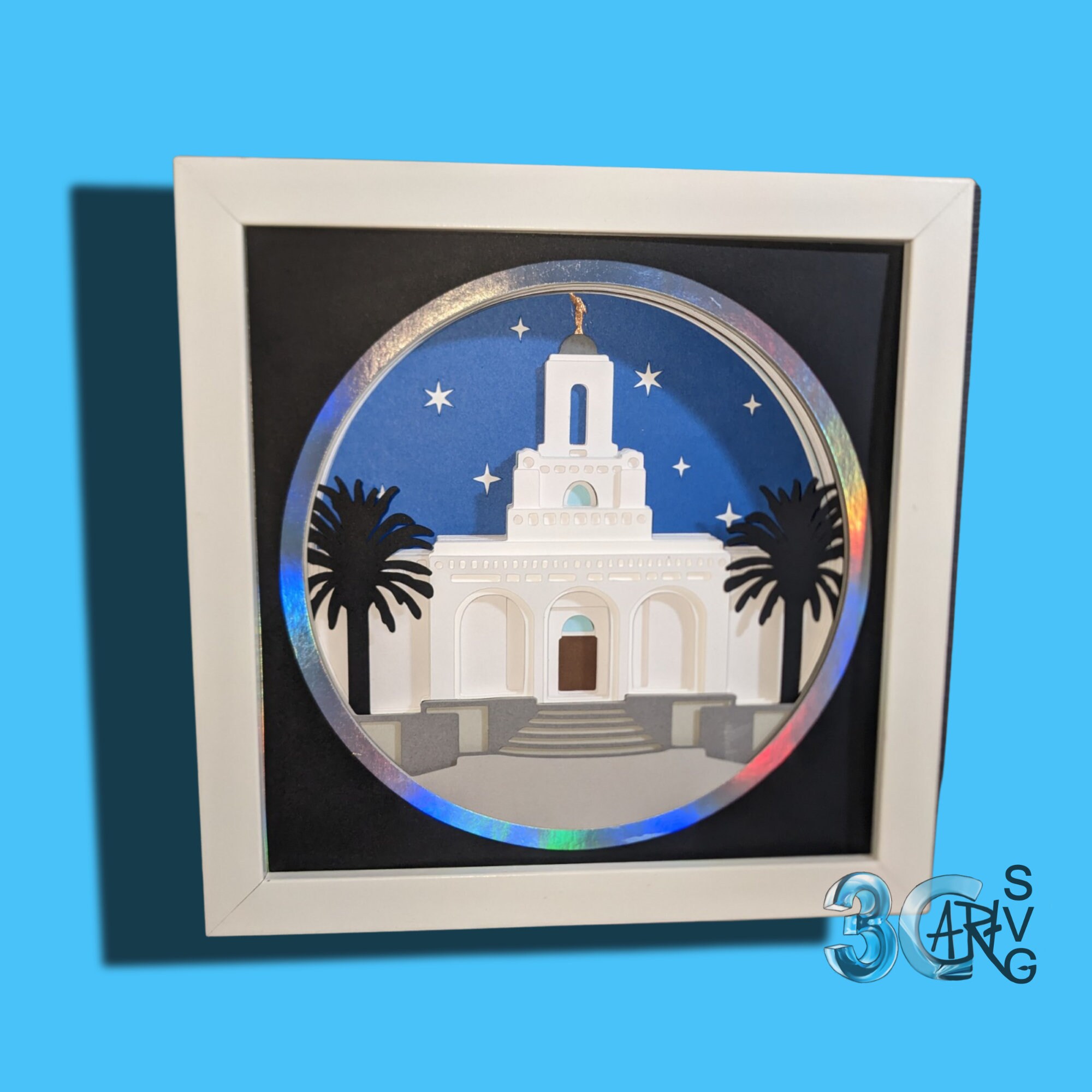 Newport Beach LDS Temple California 3D Shadow Box - Etsy