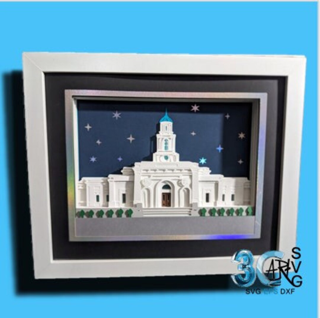Bentonville Arkansas LDS Temple 3D Shadow Box - Etsy