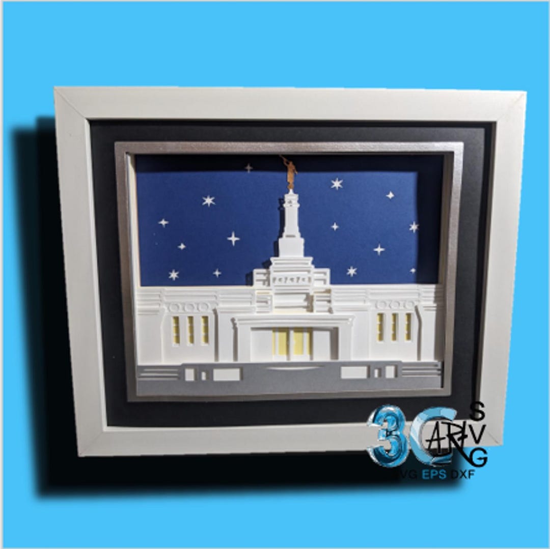 Louisville Kentucky LDS Temple 3D Shadow Box - Etsy