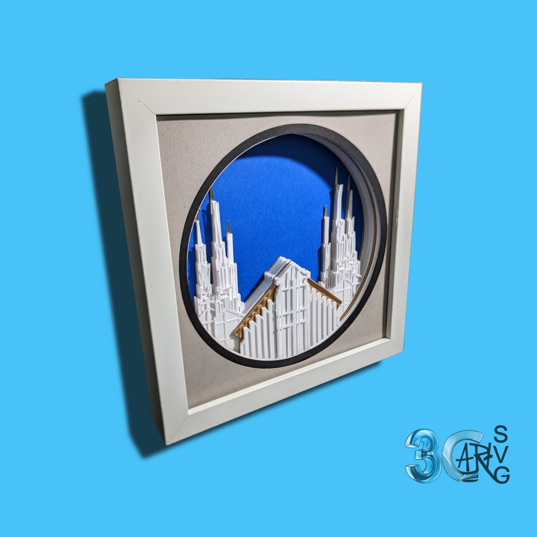 Las Vegas Nevada Temple 3D Shadow Box - Etsy