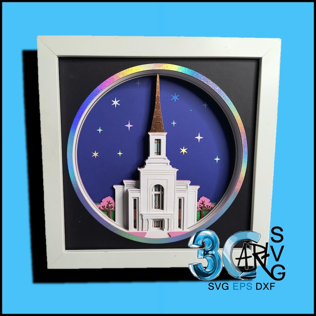 Tacoma Washington LDS Temple 3D Shadow Box - Etsy