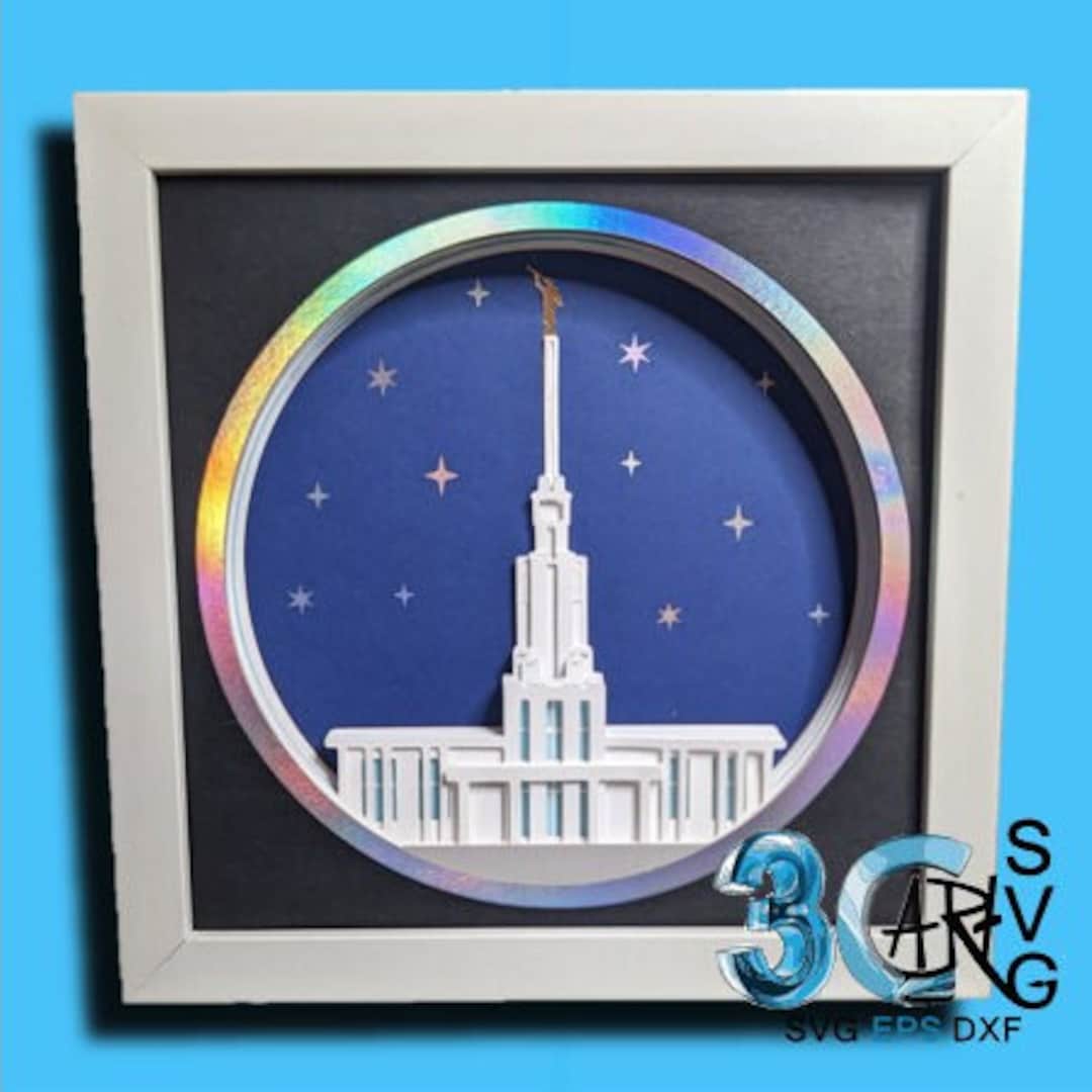 Santiago Chile LDS Temple 3D Shadow Box - Etsy