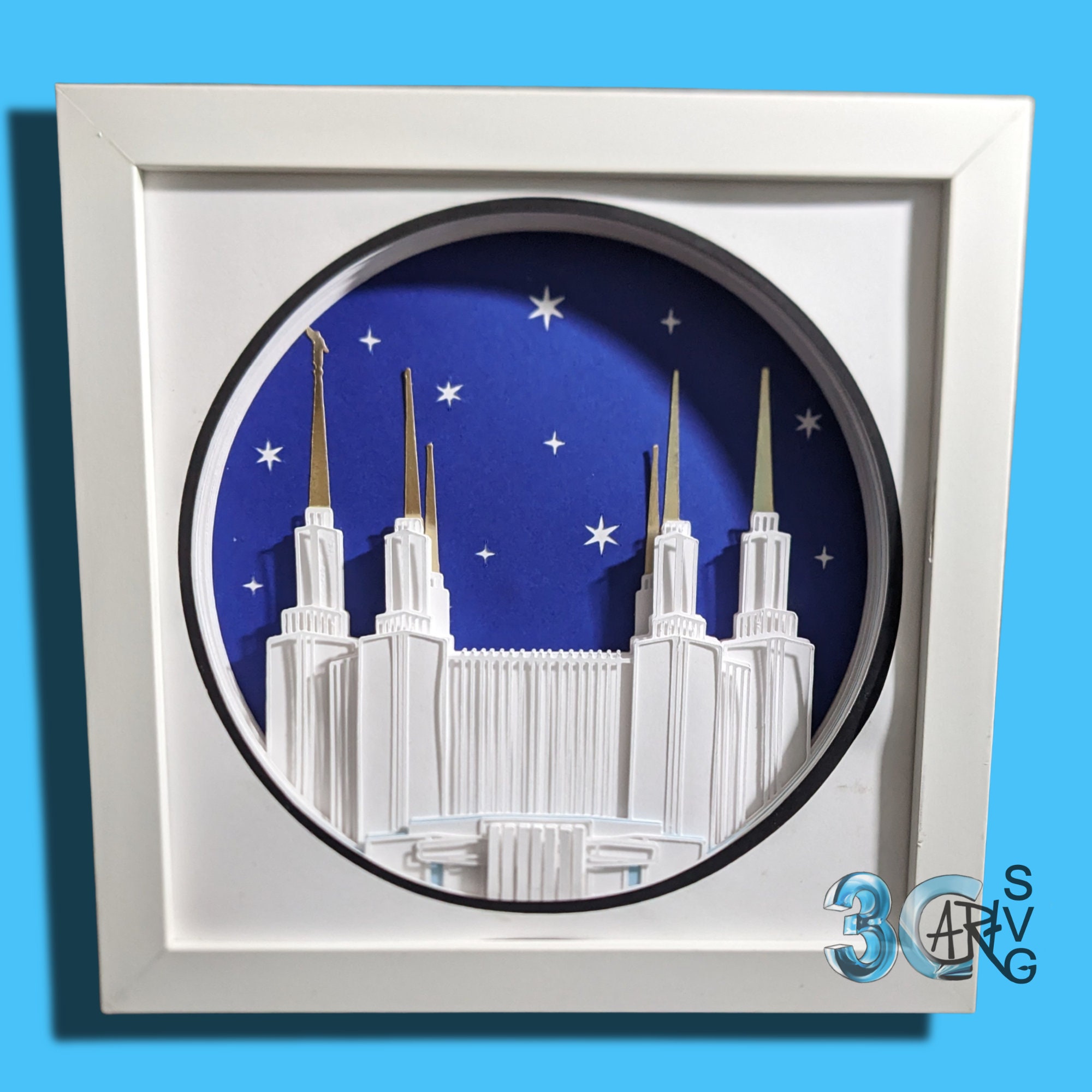 Washington DC Temple 3D Shadow Box - Etsy