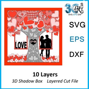 Heart Tree 3D Shadow Box - Etsy