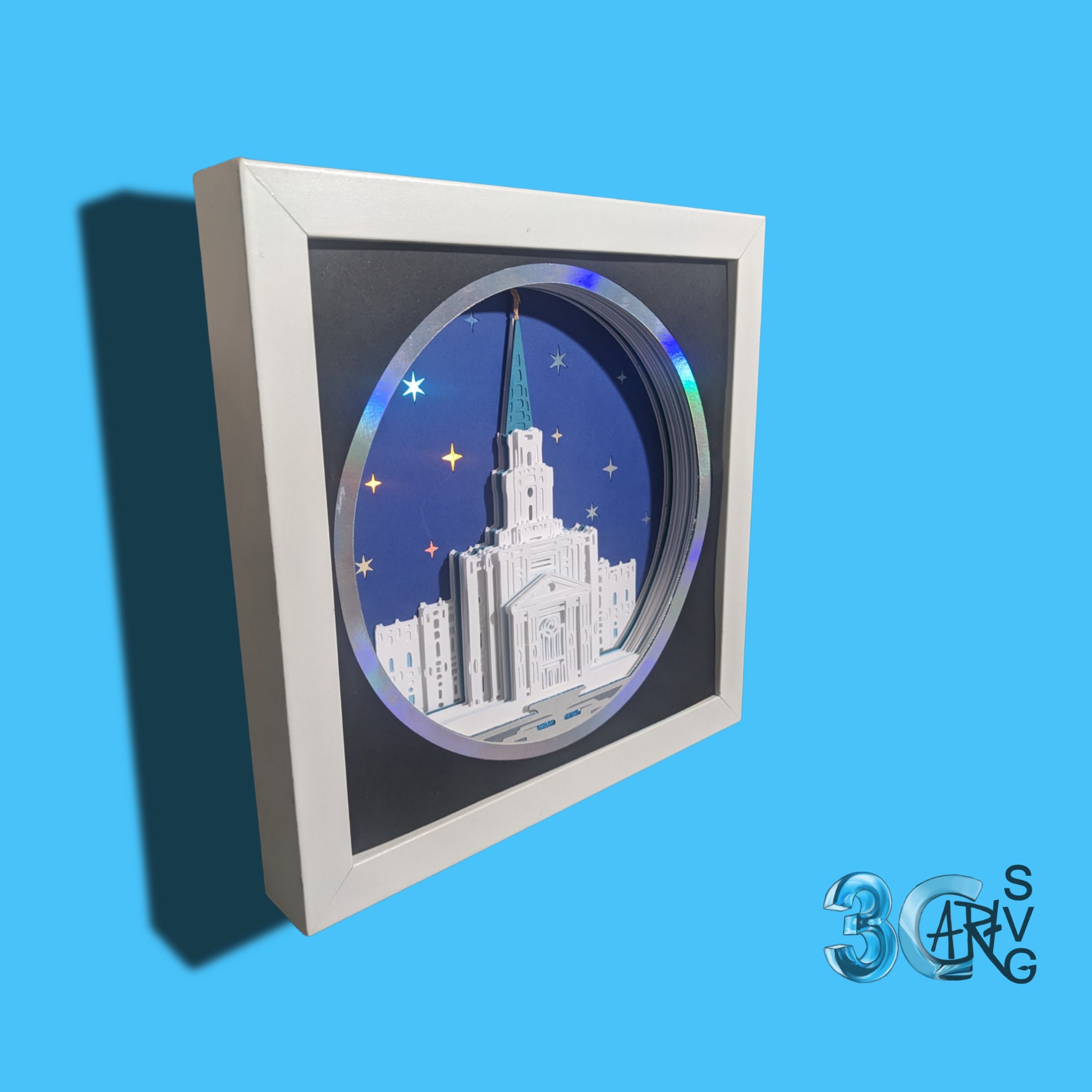 Houston Texas LDS Temple 3D Shadow Box - Etsy