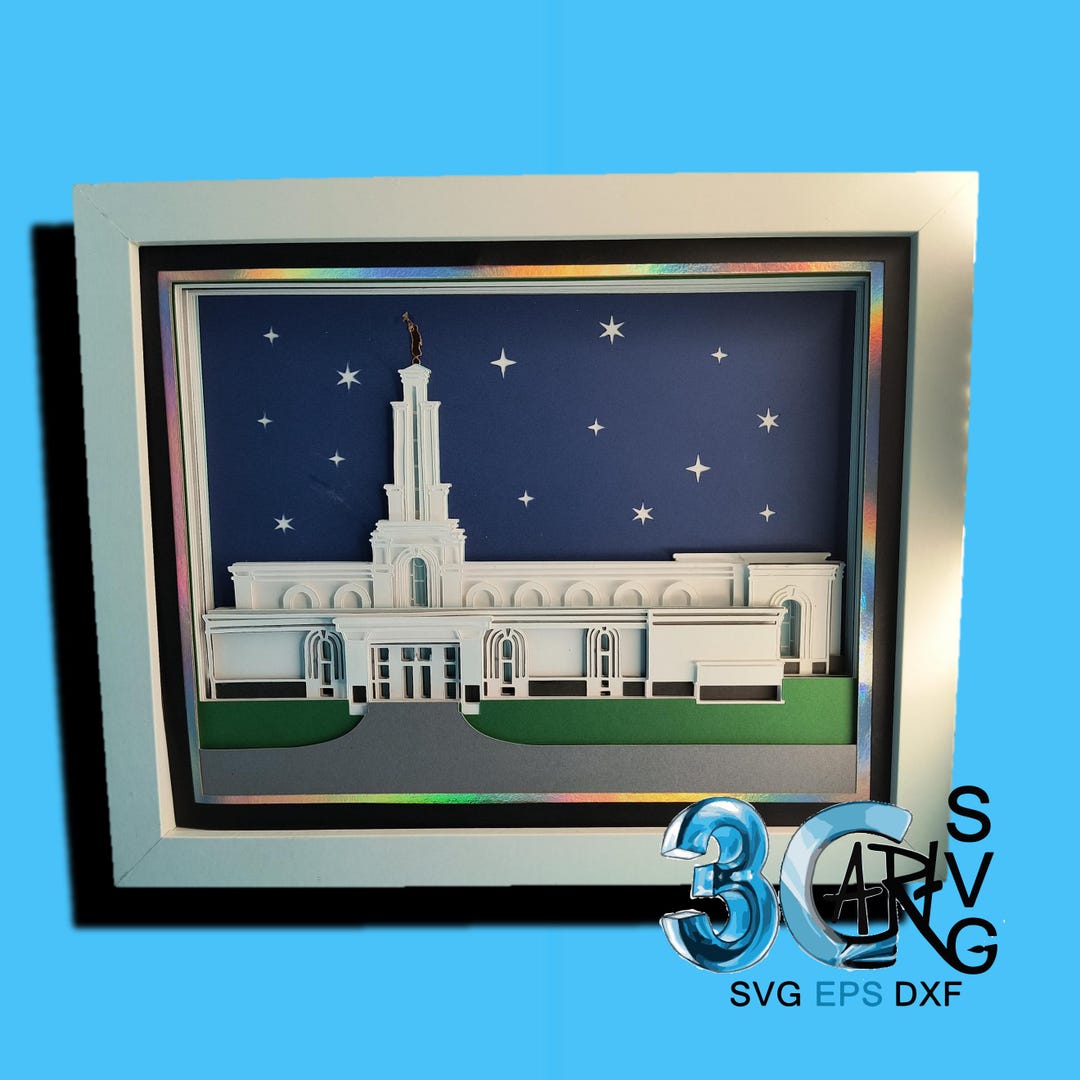 Lubbock Texas LDS Temple 3D Shadow Box - Etsy