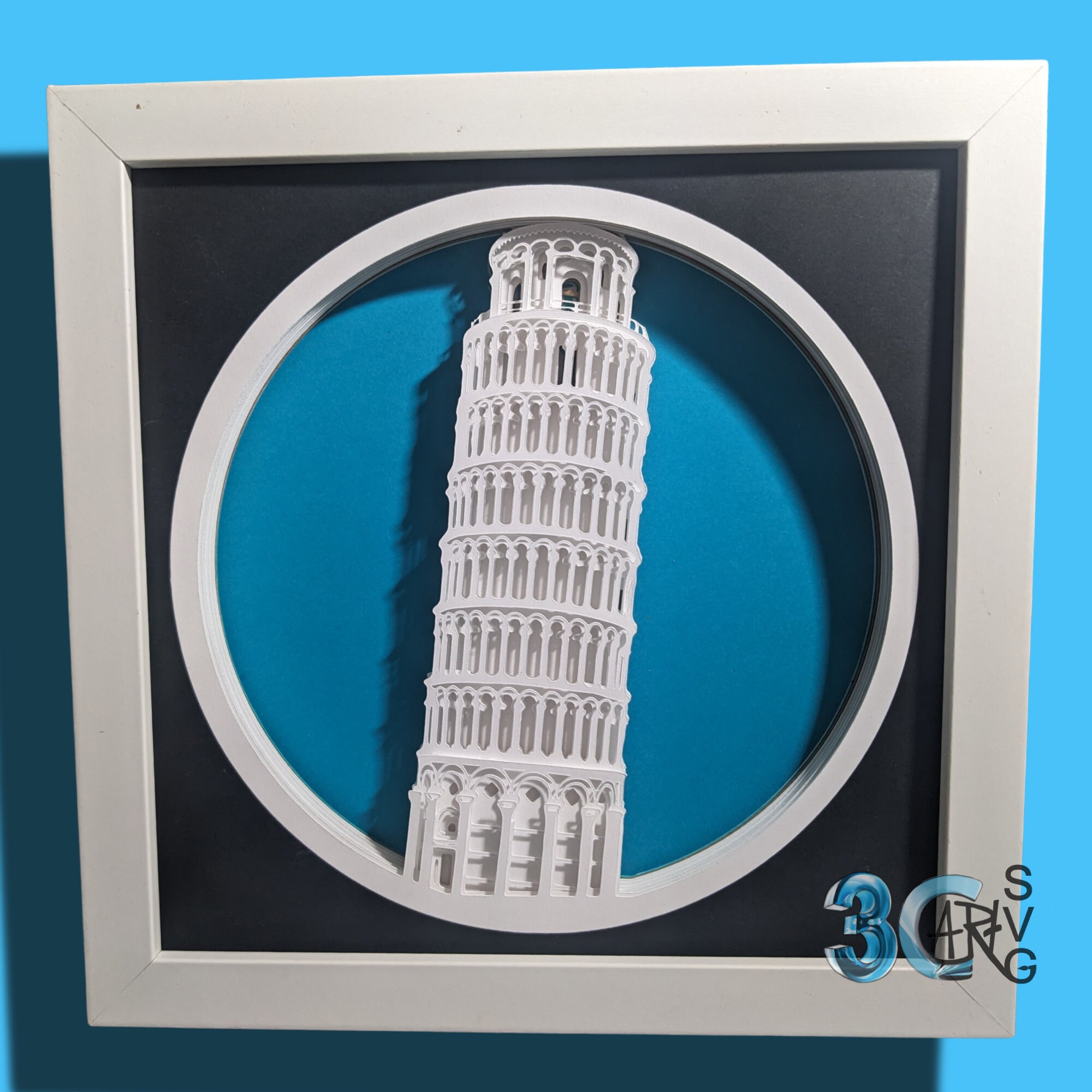 Tower of Pisa Shadow Box - Etsy