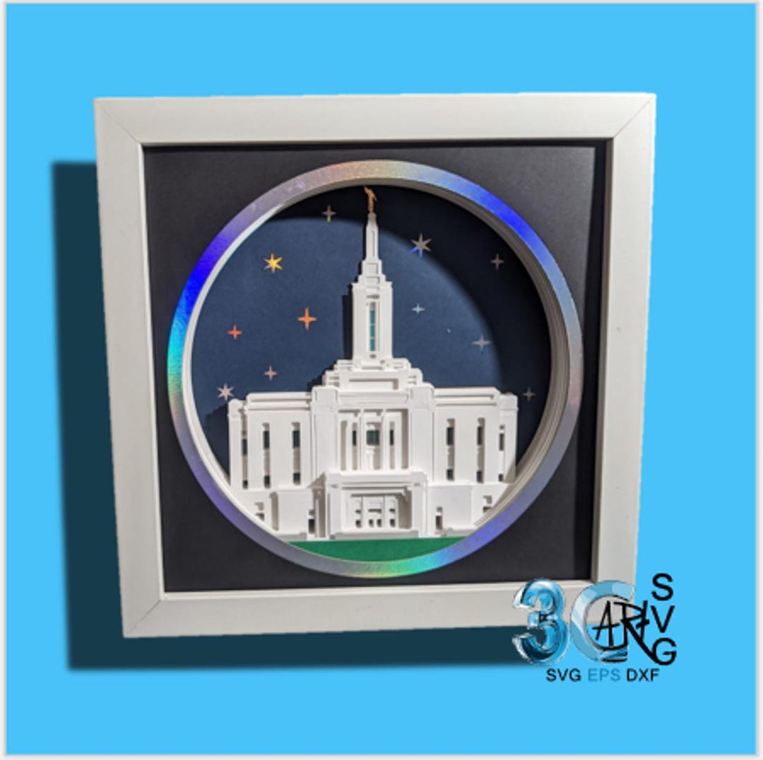 Pocatello Idaho LDS Temple 3D Shadow Box - Etsy