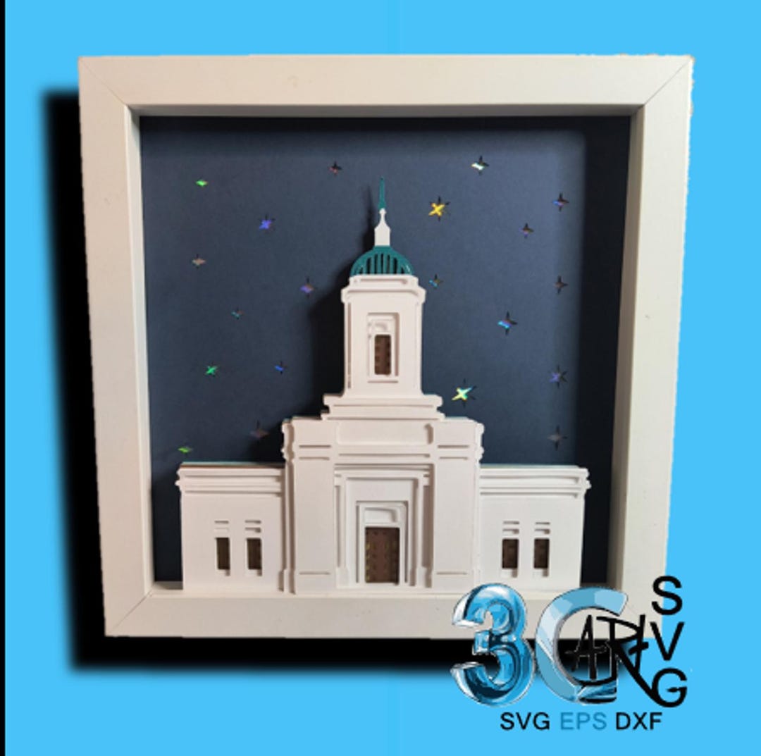 Yigo Guam LDS Temple 3D Shadow Box - Etsy