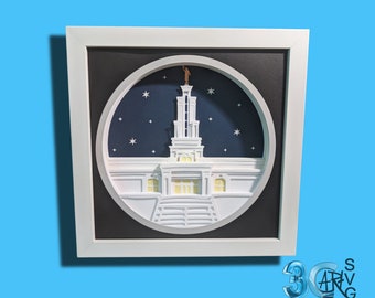 Houston Texas LDS Temple 3D Shadow Box - Etsy