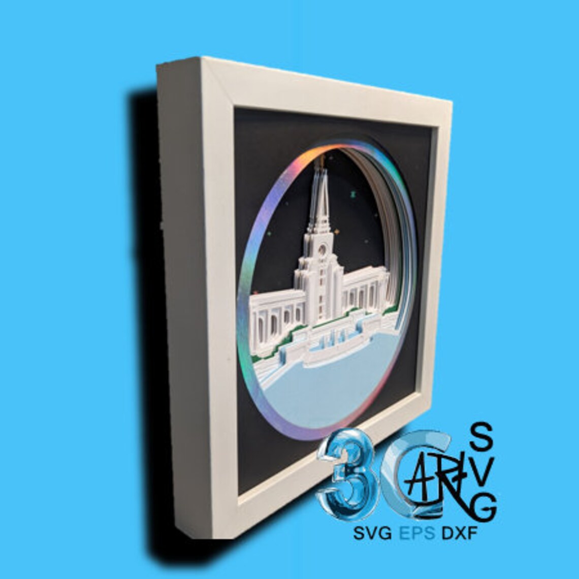 Fort Lauderdale Florida Temple 3D Shadow Box - Etsy