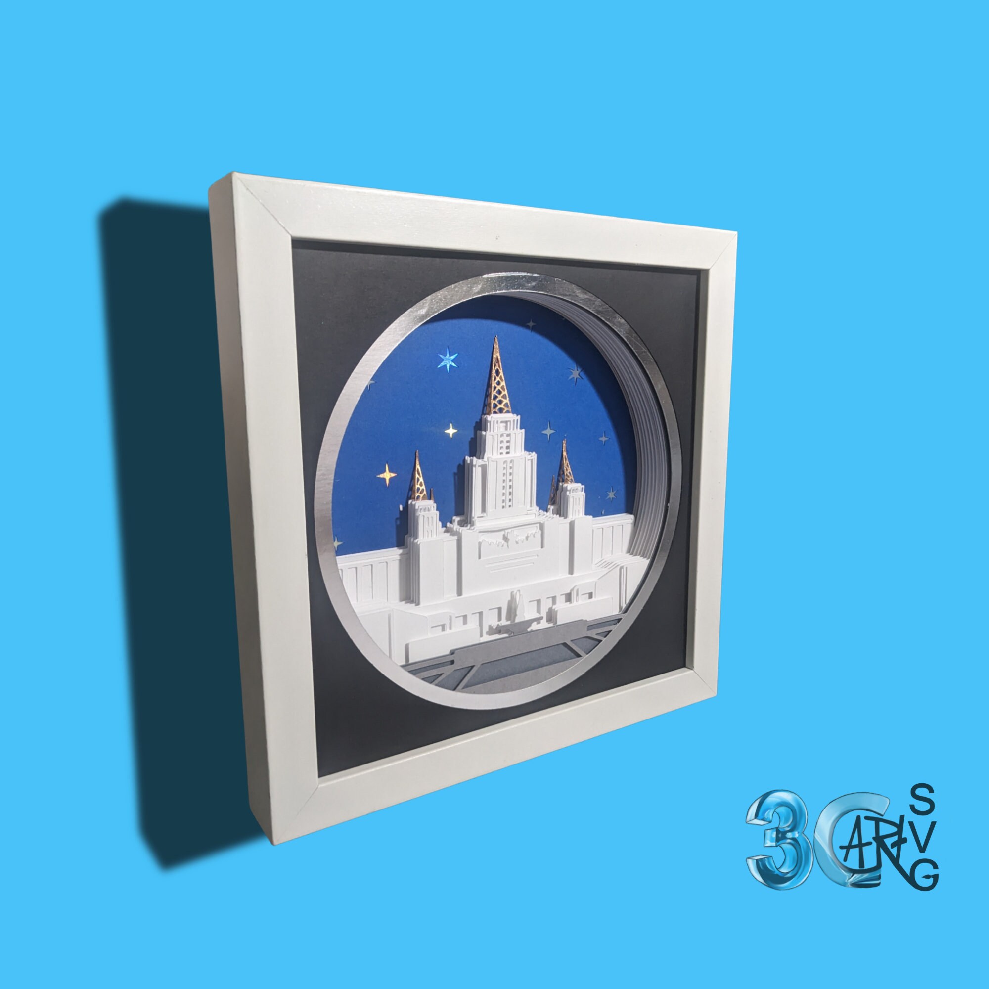 Oakland California LDS Temple 3D Shadow Box - Etsy
