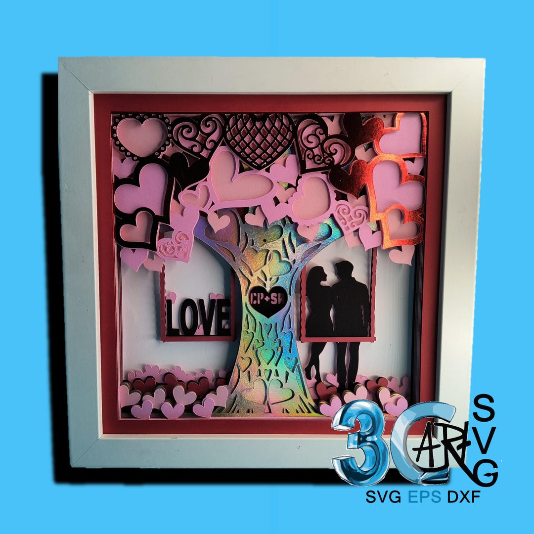 Heart Tree 3D Shadow Box - Etsy