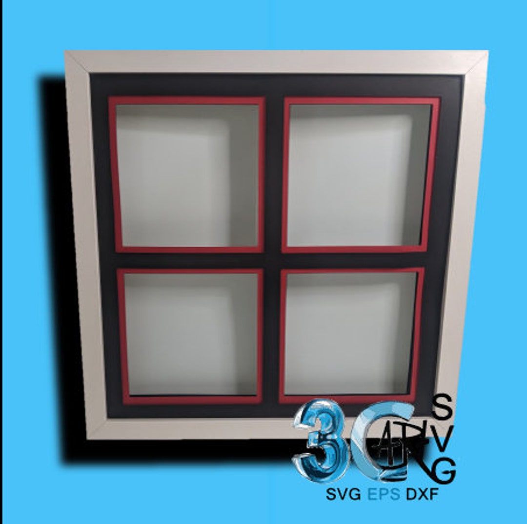 4 Square Showcase Fillable Shadow Box - Etsy