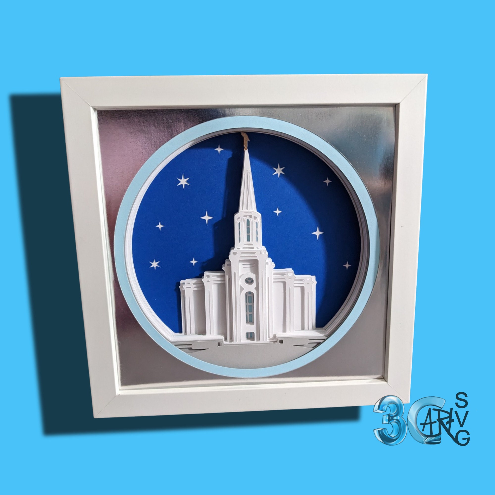 St. Louis Missouri LDS Temple 3D Shadow Box - Etsy