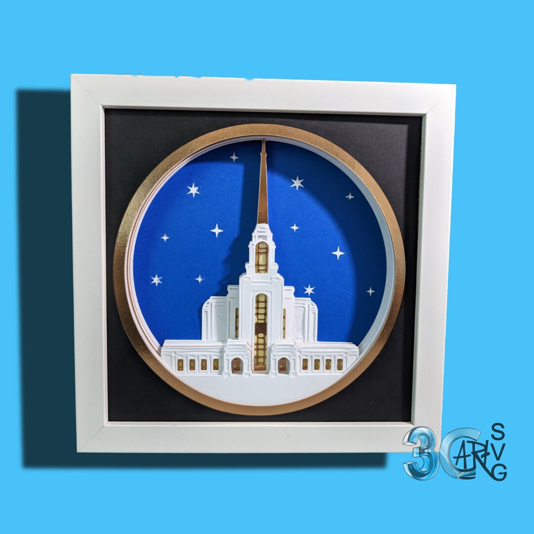 Syracuse Utah LDS Temple 3D Shadow Box - Etsy