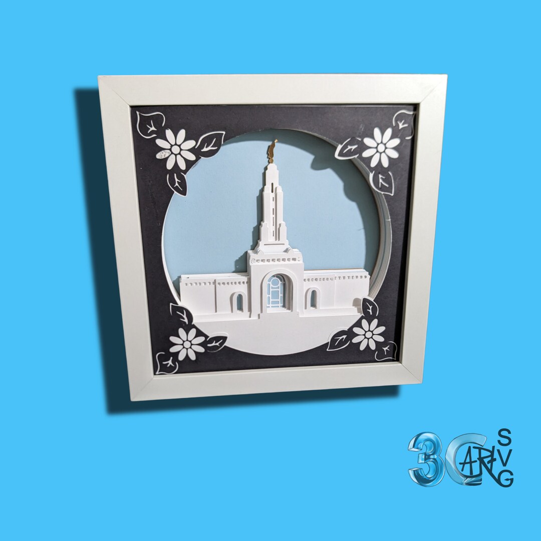 Redlands Temple 3D Shadow Box - Etsy