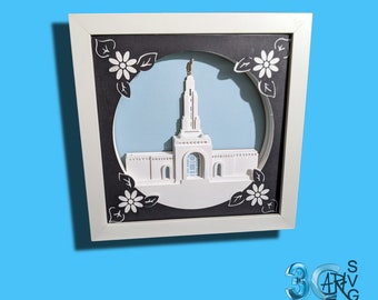 Houston Texas LDS Temple 3D Shadow Box - Etsy