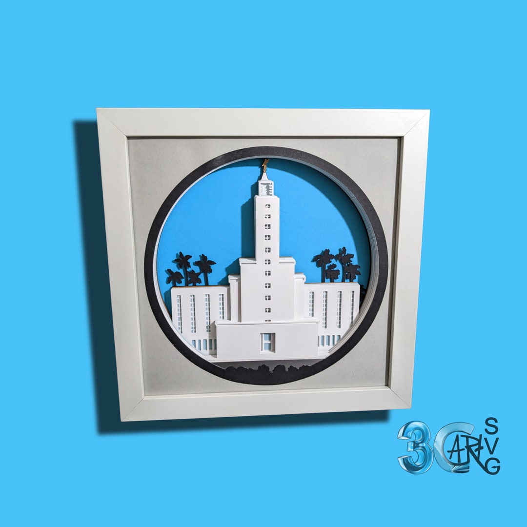 Los Angeles Temple 3D Shadow Box - Etsy