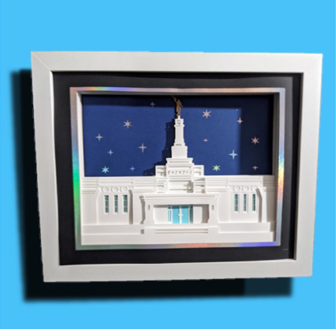 Nashville Tennessee LDS Temple 3D Shadow Box - Etsy