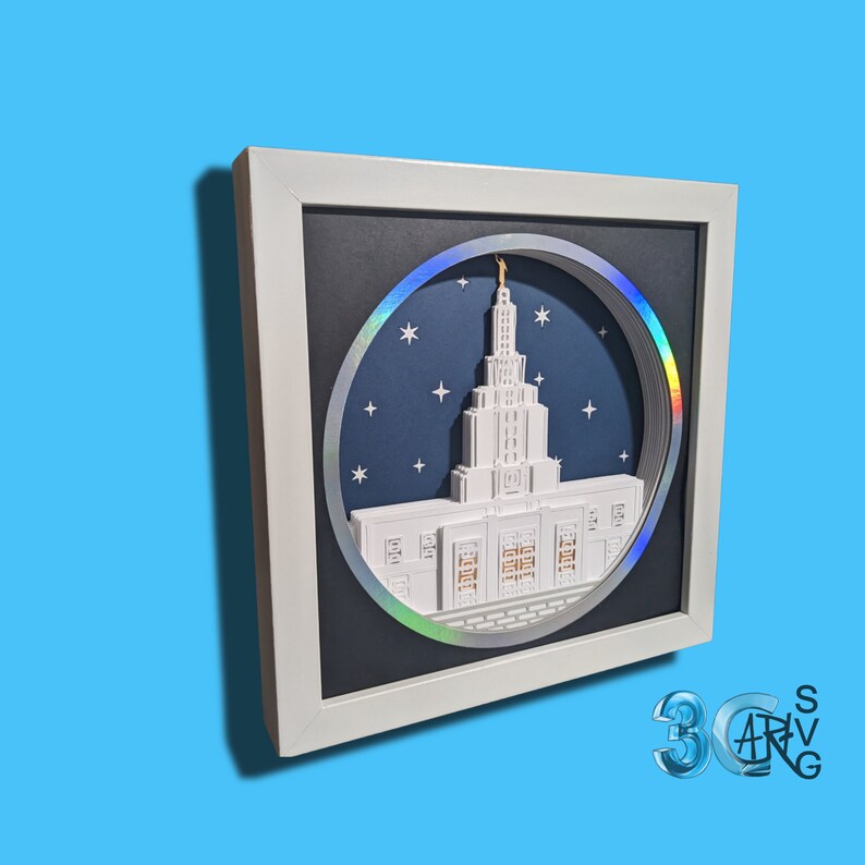 Idaho Falls LDS Temple 3D Shadow Box - Etsy