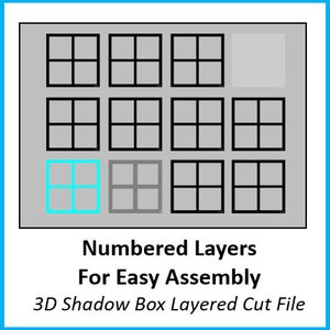 4 Square Showcase Fillable Shadow Box - Etsy