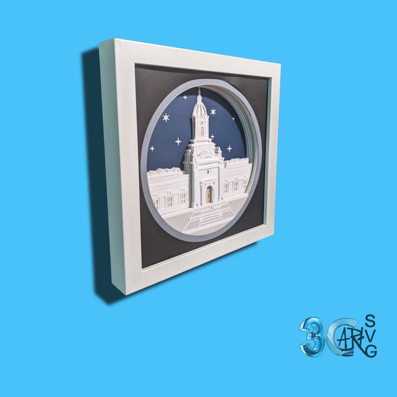 San Pedro Sula Honduras Temple 3D Shadow Box - Etsy