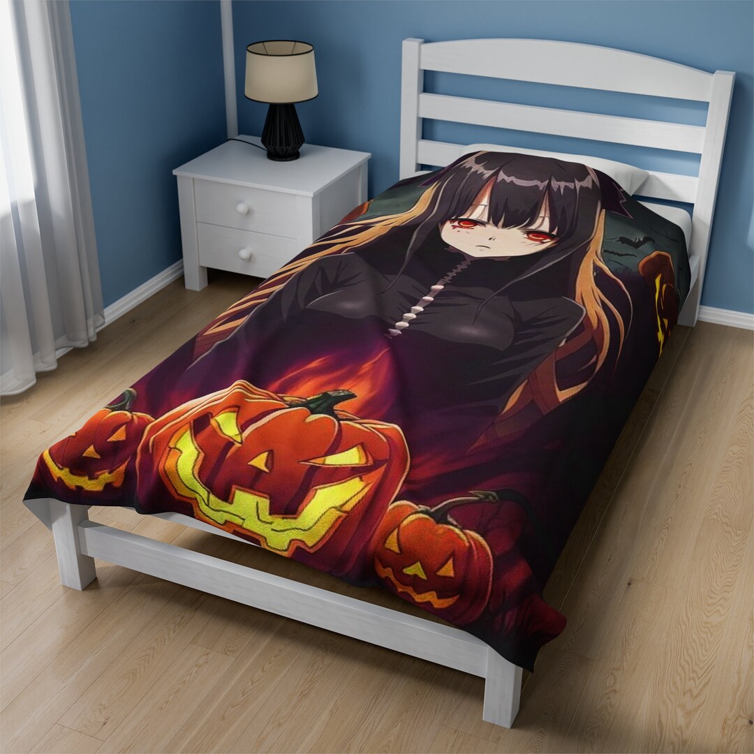 Custom Anime Manga Videogame Gamer Cute Kawaii Spooky Halloween Pumpkin ...
