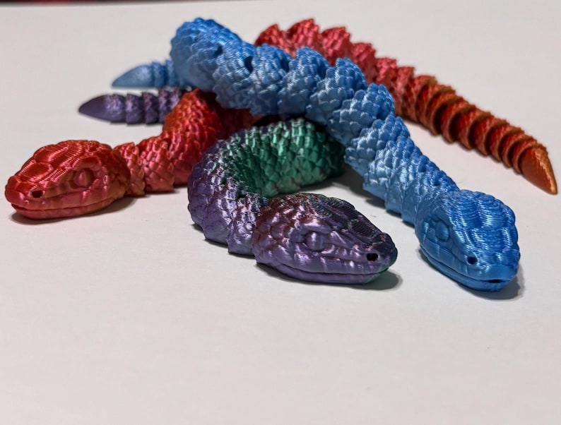 Articulated Snake | Dual/tri Color Filament | 3D Printed | Designed by ...