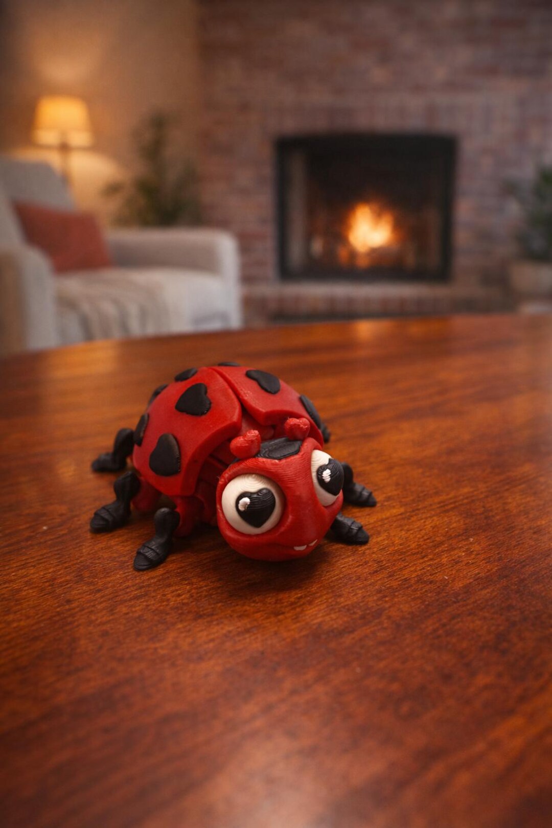 Heart Spot Ladybug - Articulated 3D Printed Collectible - Etsy